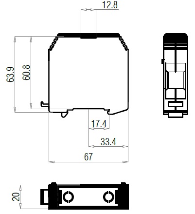 ترمینال ریلی پیچی سایز 50 مدل RTP50 رعد الکتریک - کانکتور الکتریک